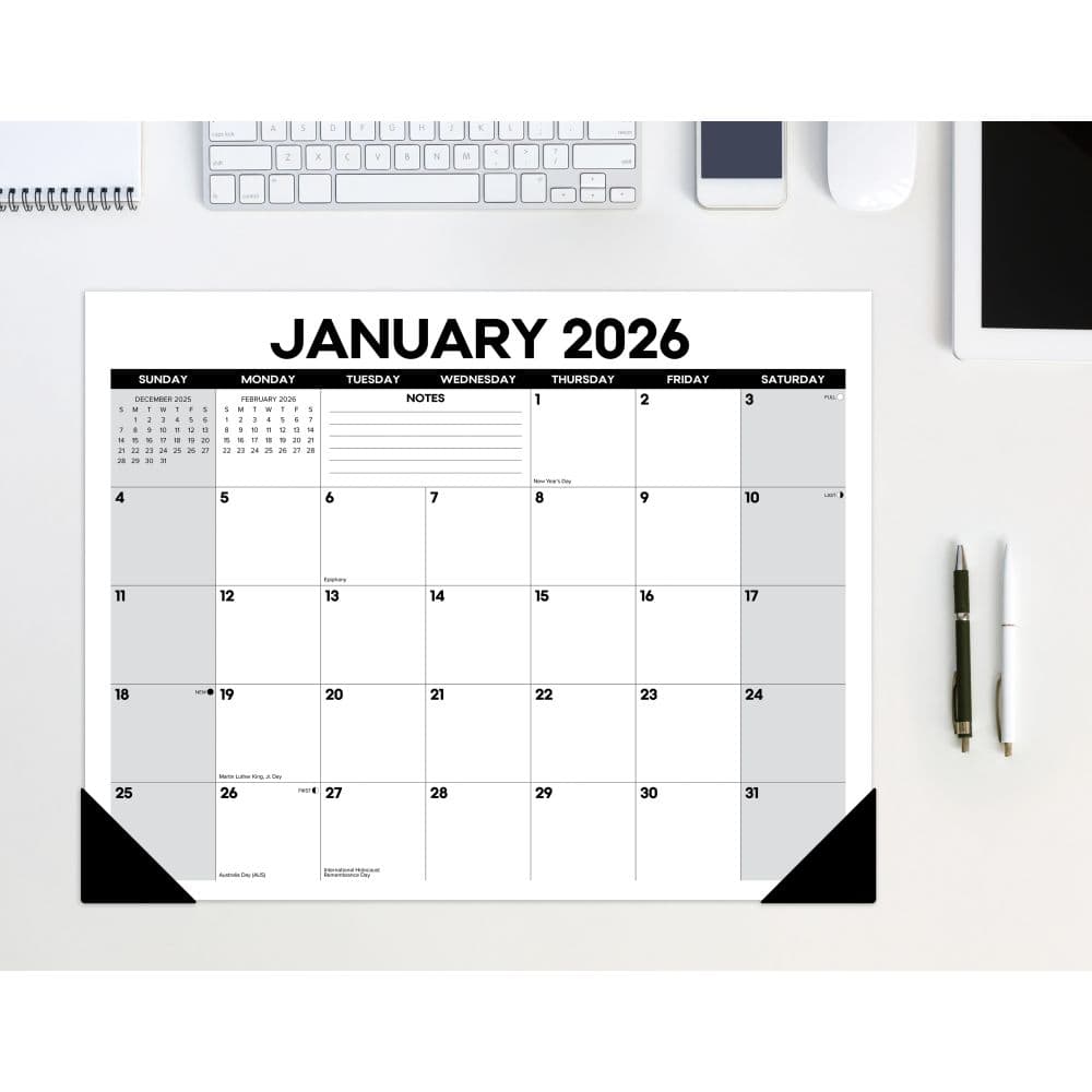 Basic Academic 2026 Desk Pad - Calendars.com