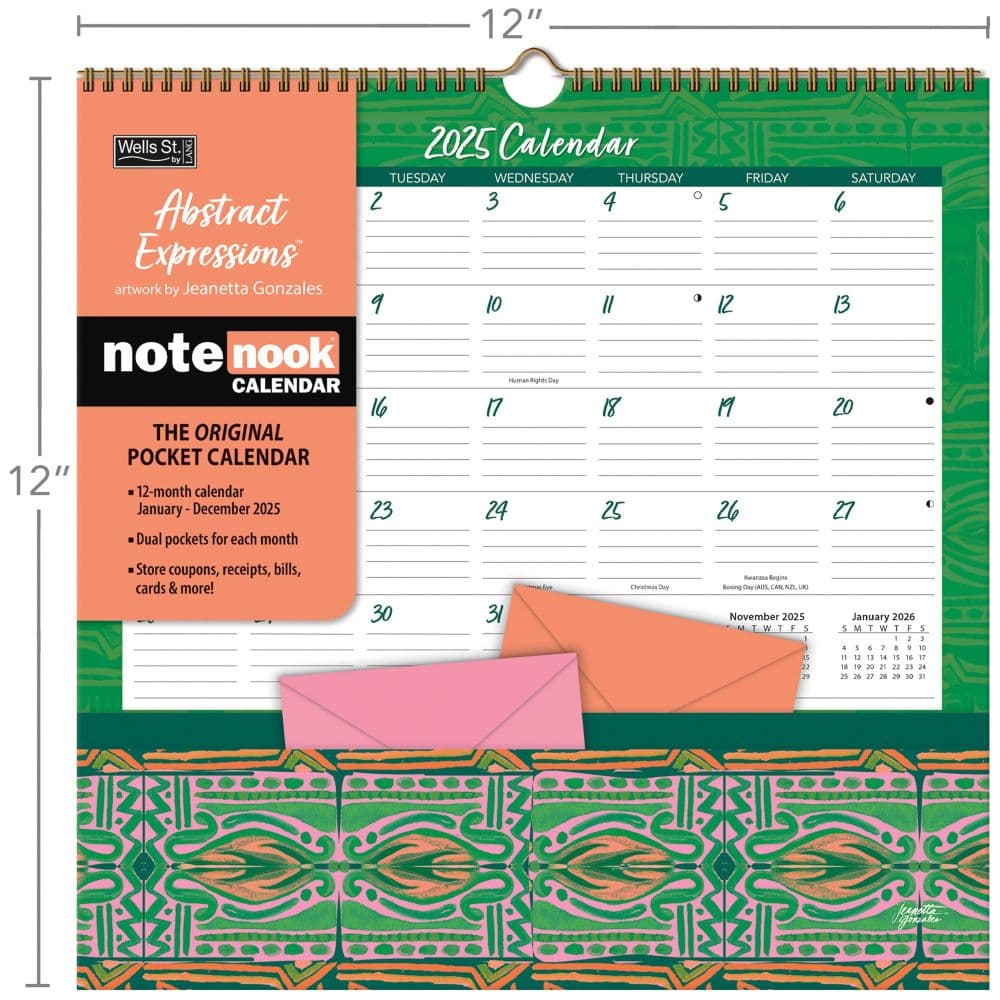 Pocket Calendar Abstract Expressions By Jeanetta Gonzales 2025 Note ...