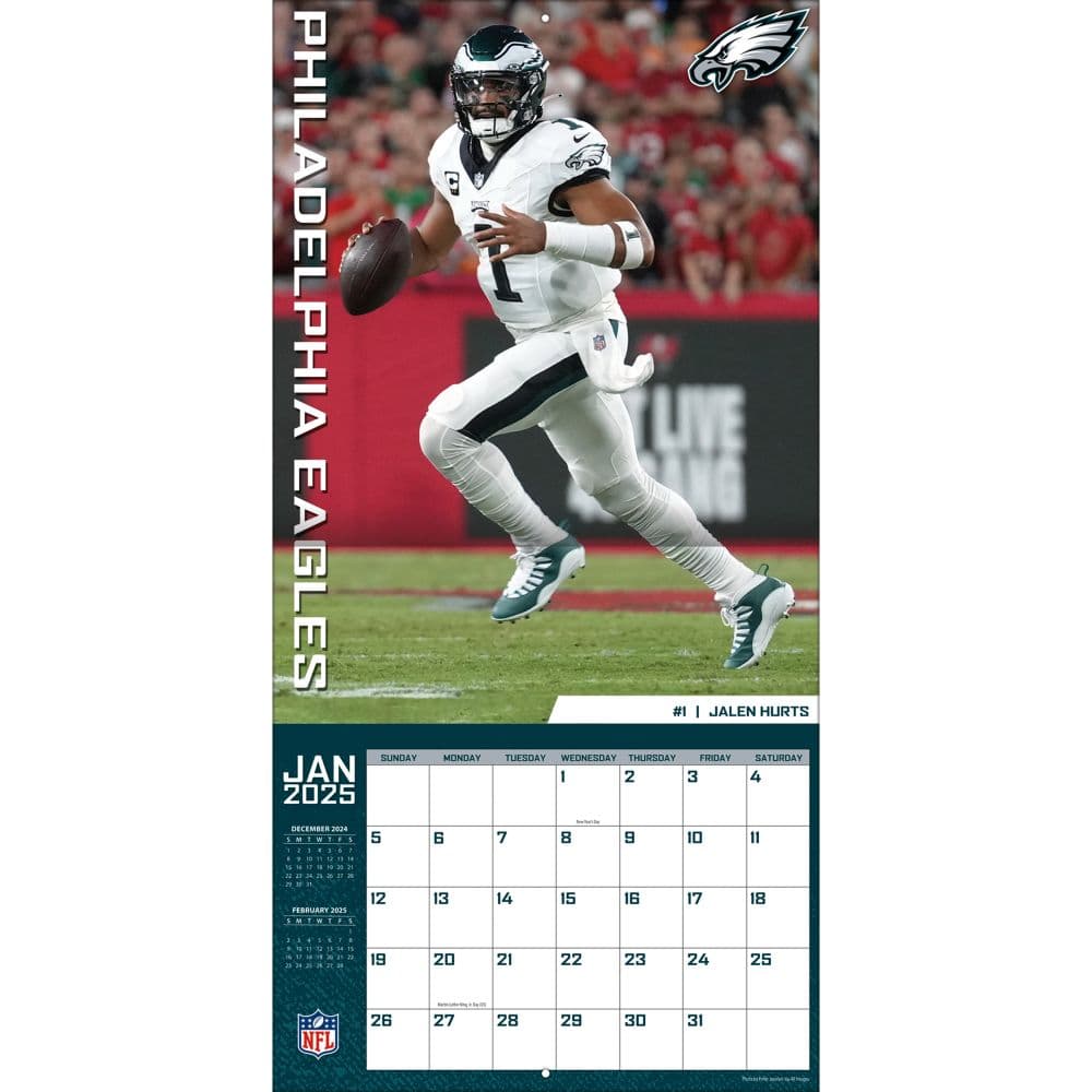 NFL Philadelphia Eagles 2025 Wall Calendar - Calendars.com NFL Philadelphia Eagles 2025 Wall Calendar - Calendars.com