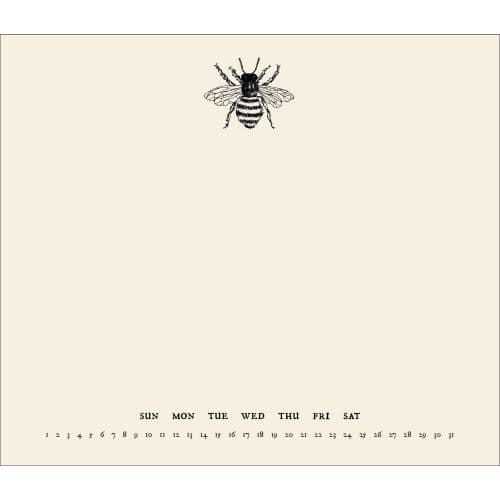 Bee Perpetual Mousepad Calendar - Calendars.com