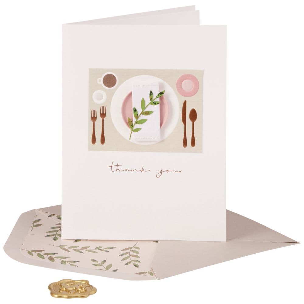 Table Setting Thank You Card - Calendars.com