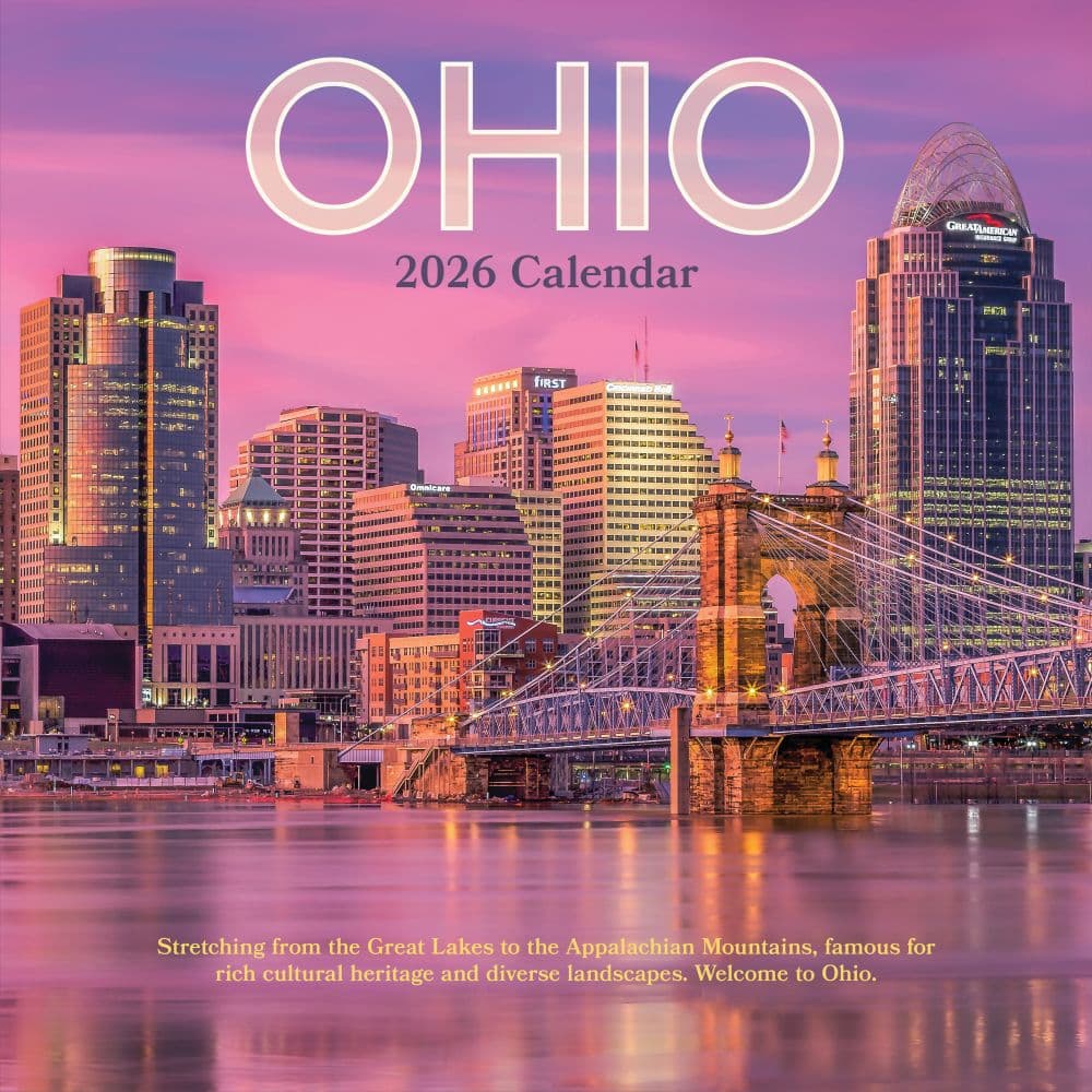 Ohio 2026 Wall Calendar - Calendars.com
