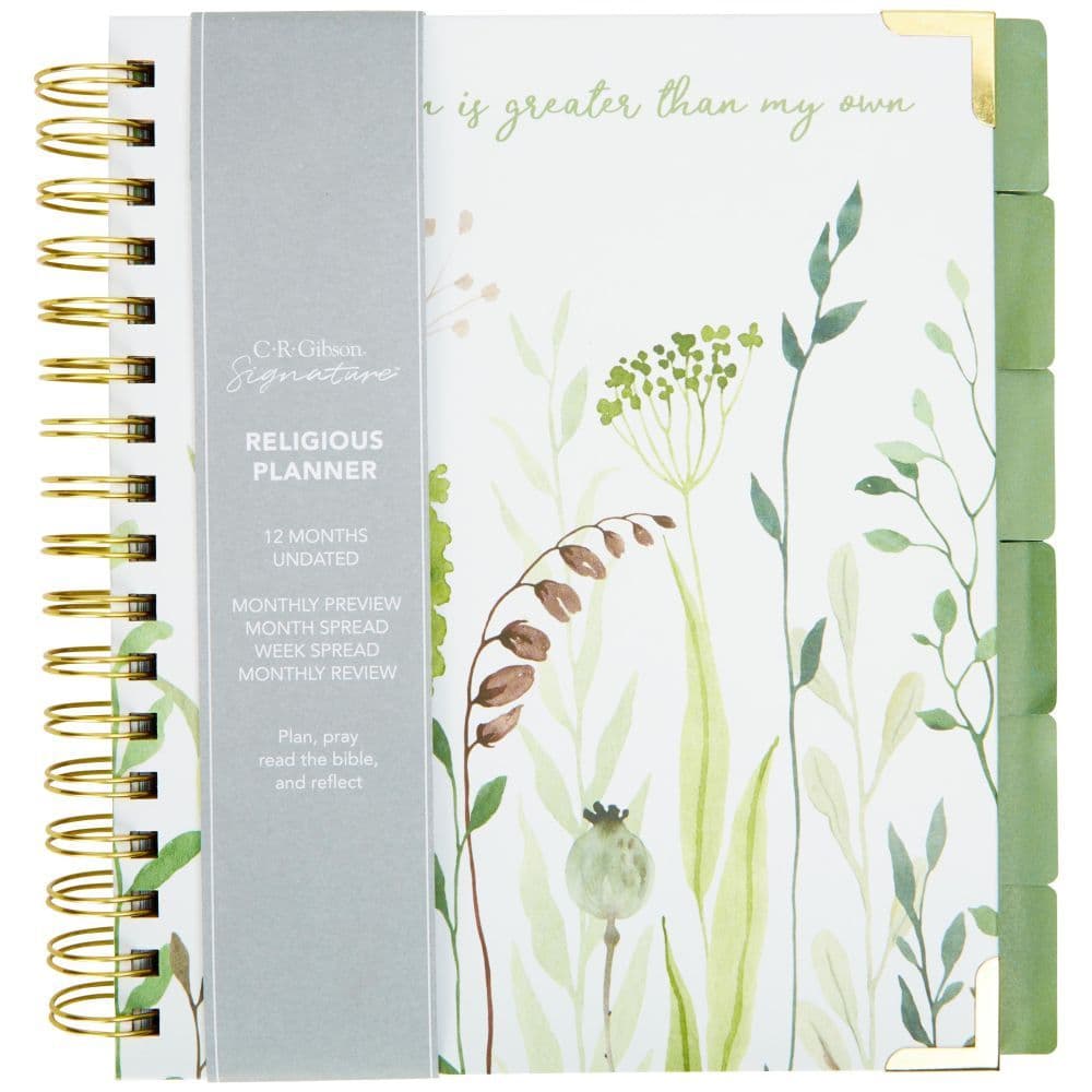 Floral Religious Undated Planner - Calendars.com