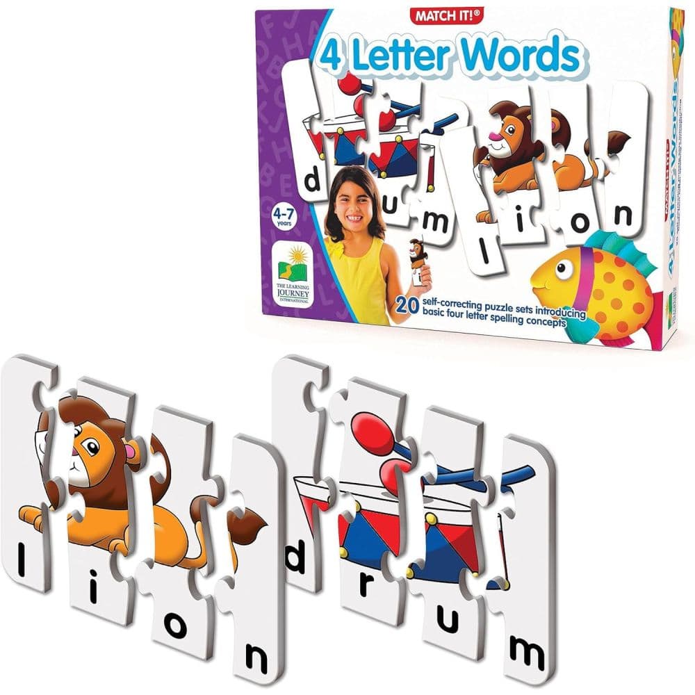 Match It 4 Letter Words - Calendars.com