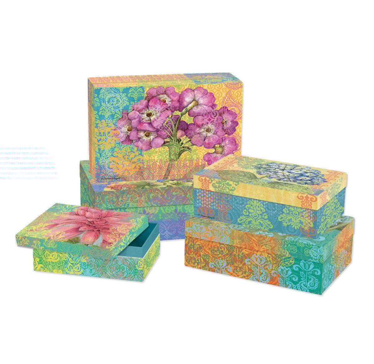 Bohemian Garden Decorative Boxes by Susan Winget - Calendars.com