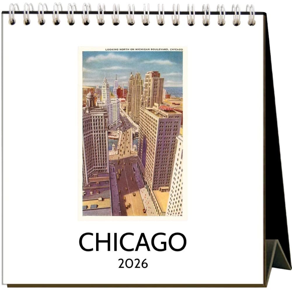 Chicago Nostalgic 2026 Easel Desk Calendar - Calendars.com