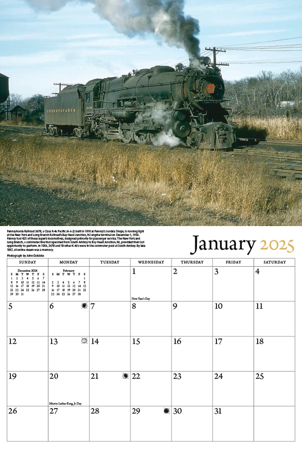 Pennsylvania Trains Railroad 2025 Wall Calendar - Calendars.com