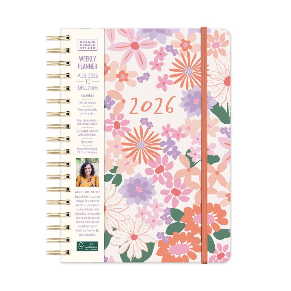 Secret Garden Tri Tab 2026 Planner - Calendars.com