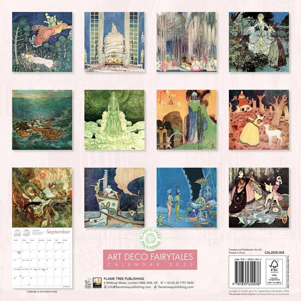 Art Deco Fairytales 2025 Wall Calendar - Calendars.com
