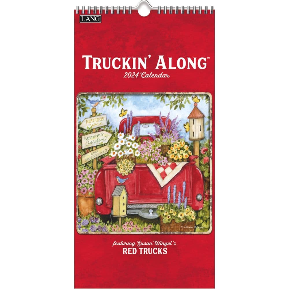 Truckin Along Slim Vertical 2024 Wall Calendar - Calendars.com