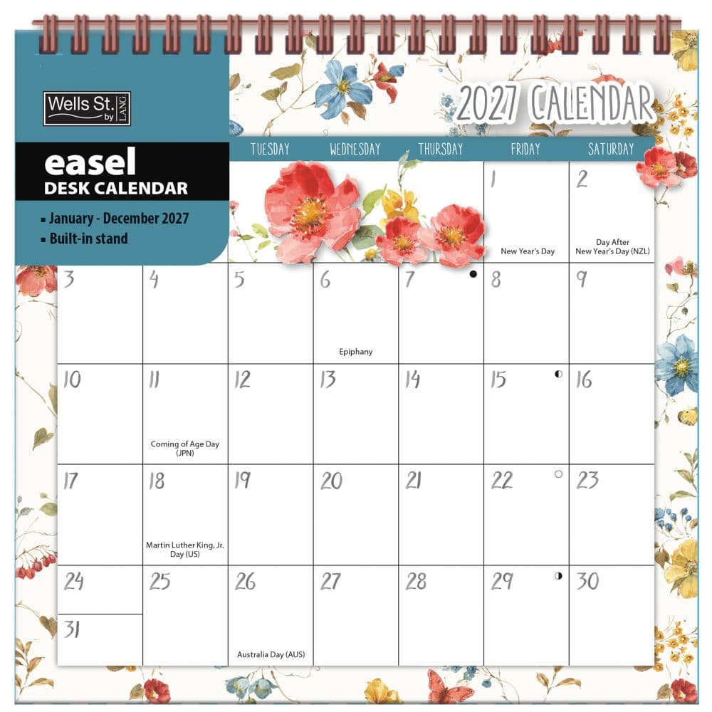 Watercolor Wonder 2027 Easel Desk Calendar by Lisa Audit - Calendars.com