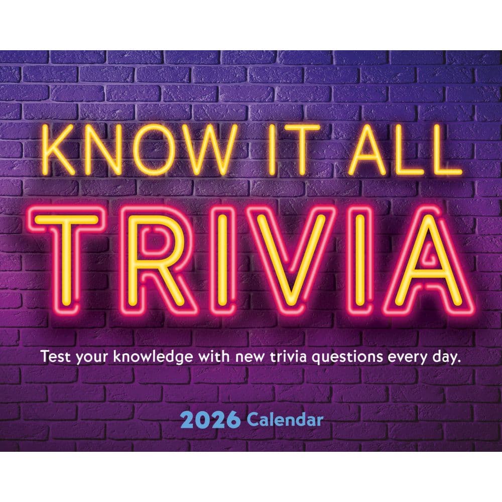 Trivia Night 2026 Desk Calendar - Calendars.com