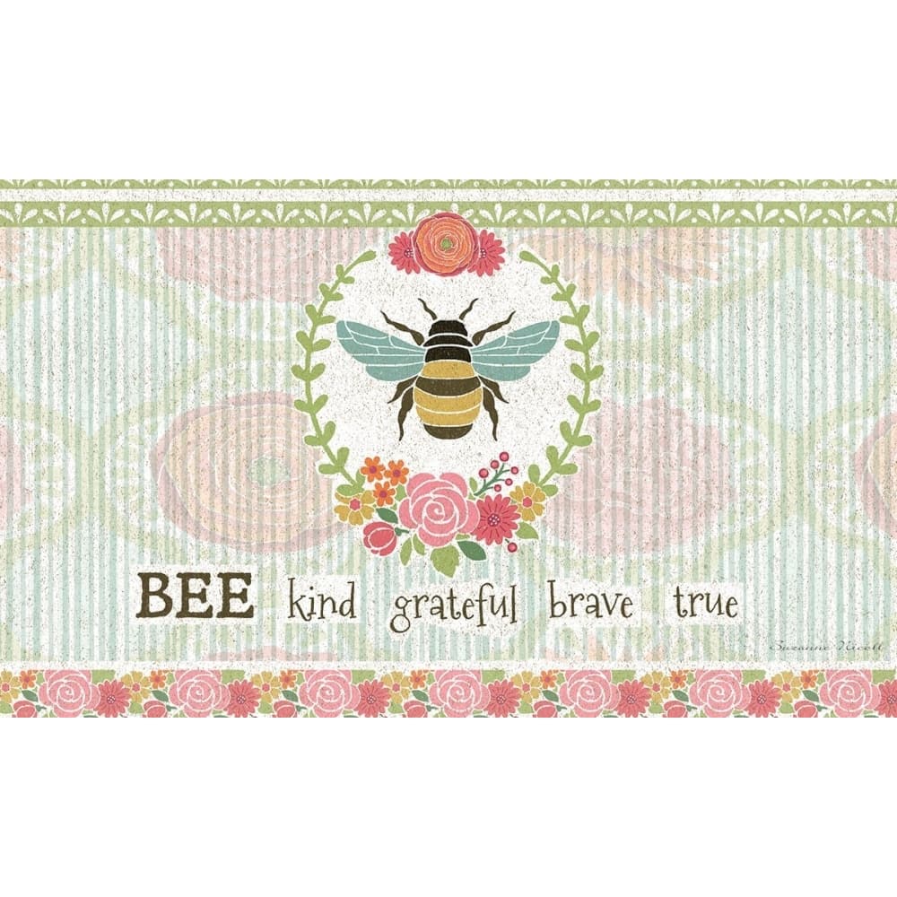 Bee Kind Door Mat by Suzanne Nicoll - Calendars.com