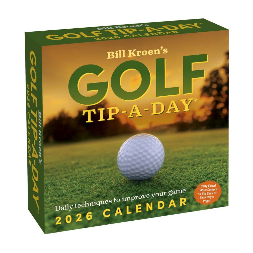 Golf Tip a Day 2026 Desk Calendar - Calendars.com