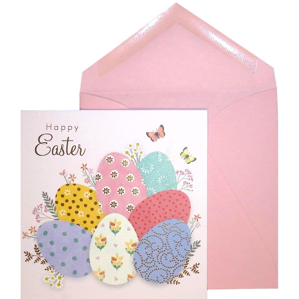 Patterned Eggs Easter Card - Calendars.com