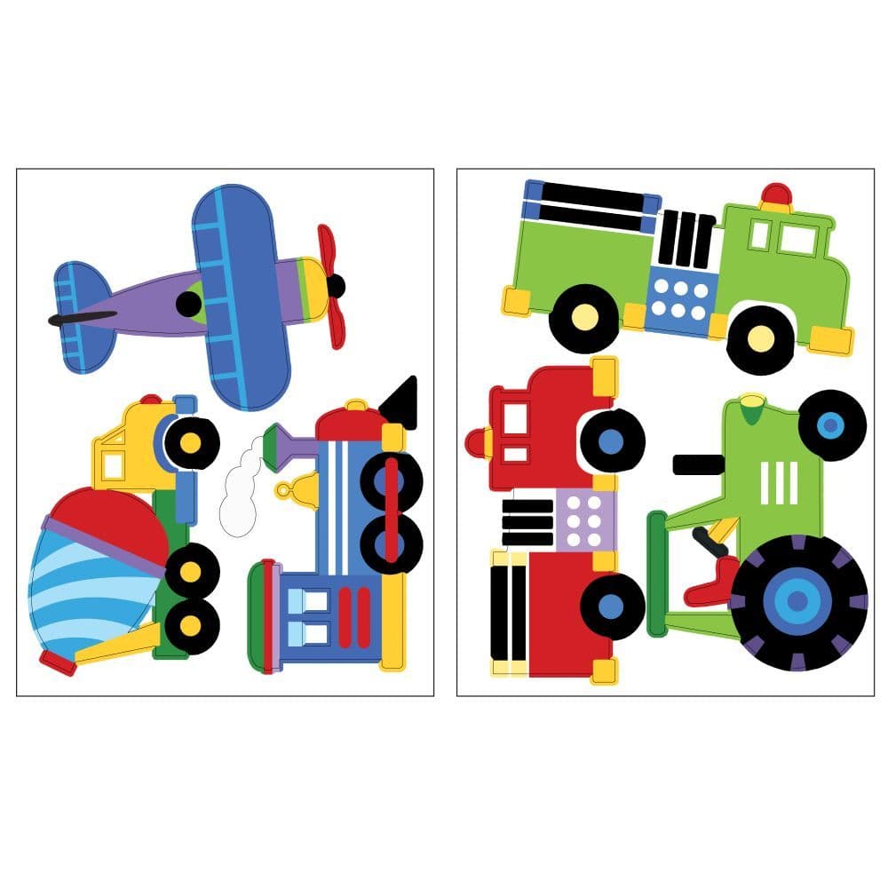 OK Trains Planes And Trucks Wall Decals - Calendars.com