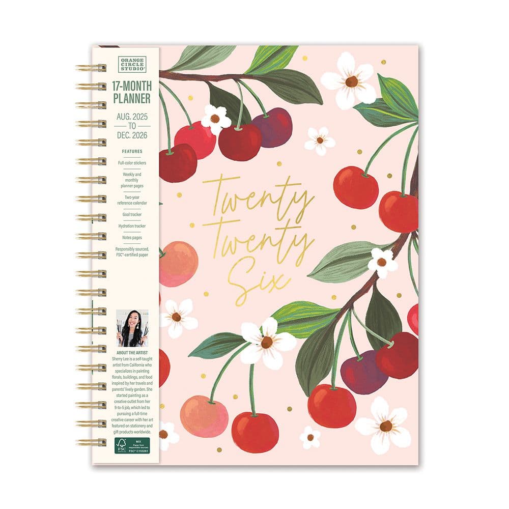 Fruit and Flora Spiral 2026 Planner - Calendars.com