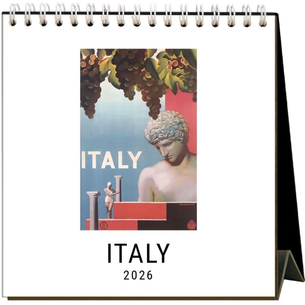 Italy Nostalgic 2026 Easel Desk Calendar - Calendars.com