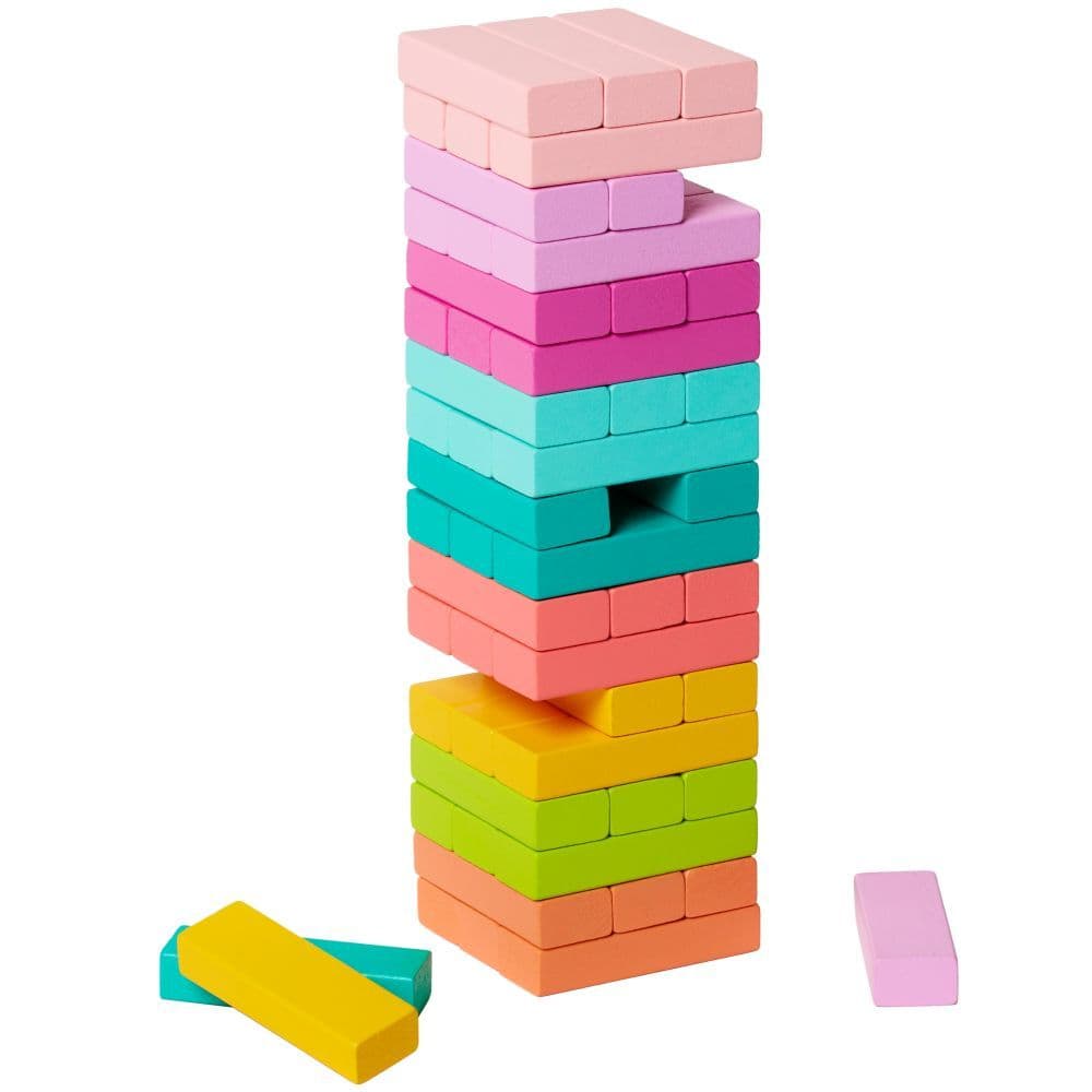 Rainbow Jenga Game - Calendars.com
