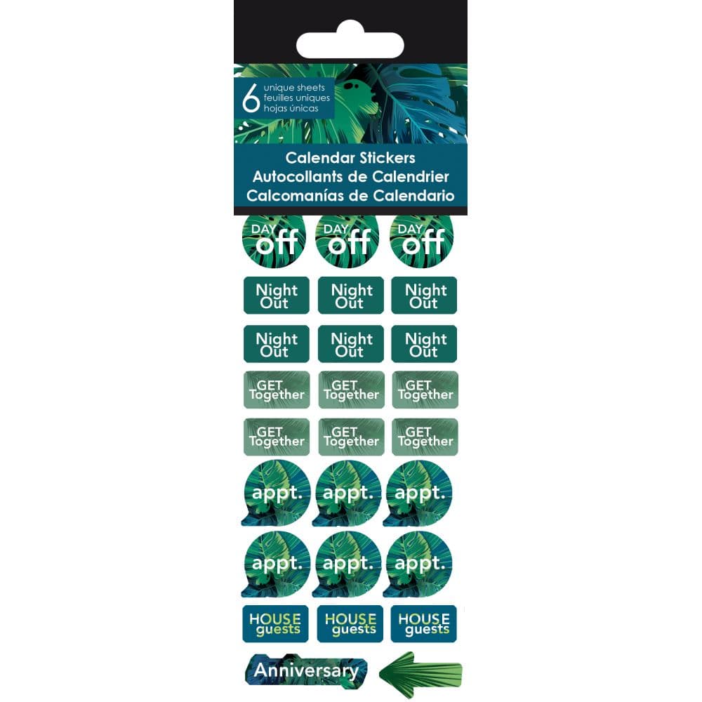 Urban Tropical Calendar Stickers - Calendars.com