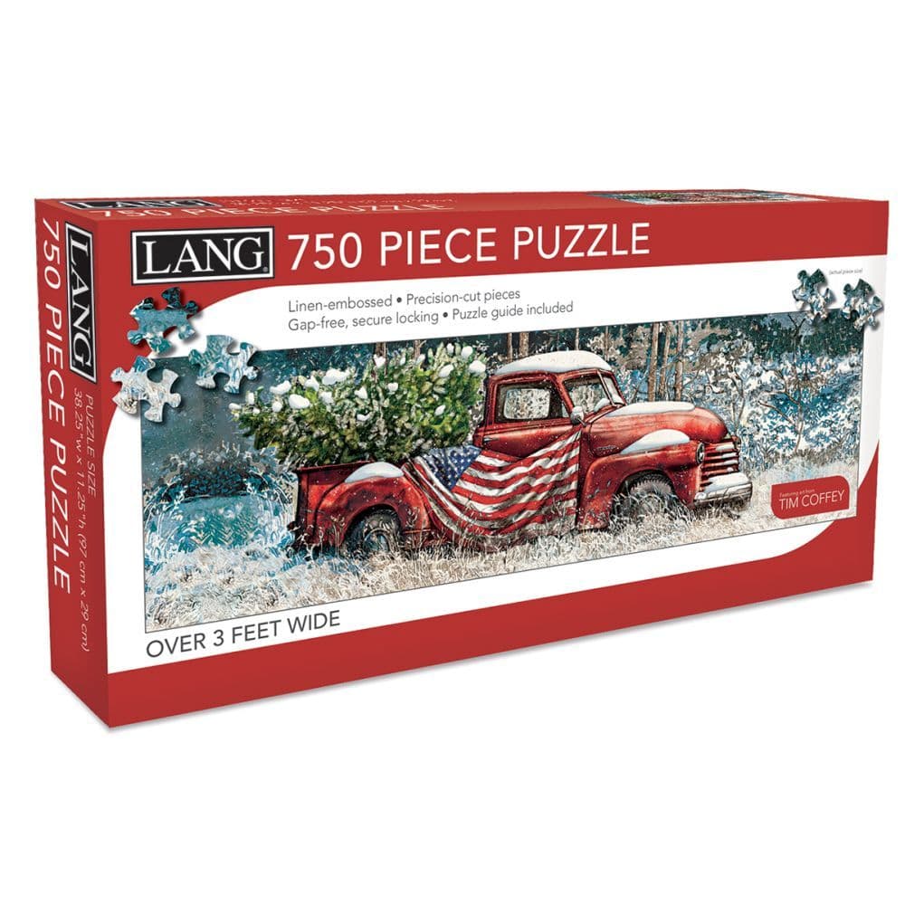 Flag Truck 750 Piece Panoramic Puzzle by Tim Coffey - Calendars.com