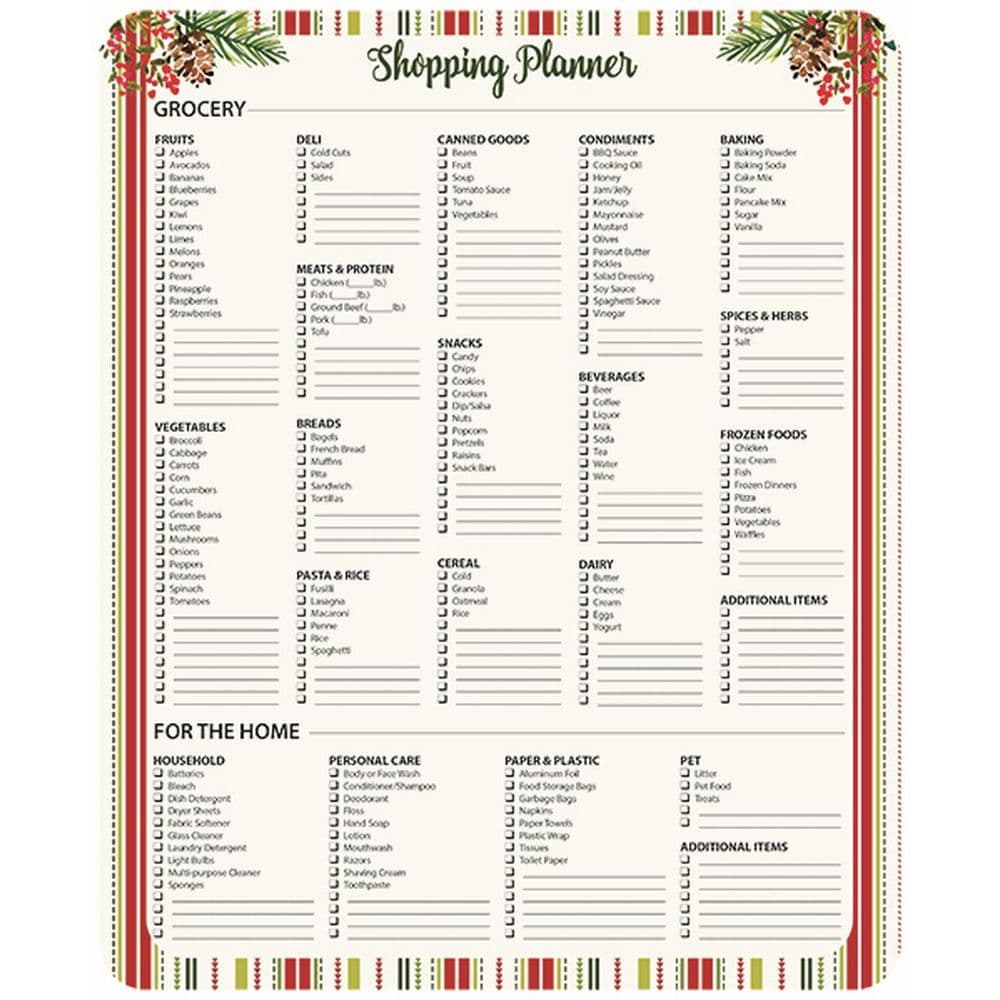 Christmas Greens Shopping List - Calendars.com