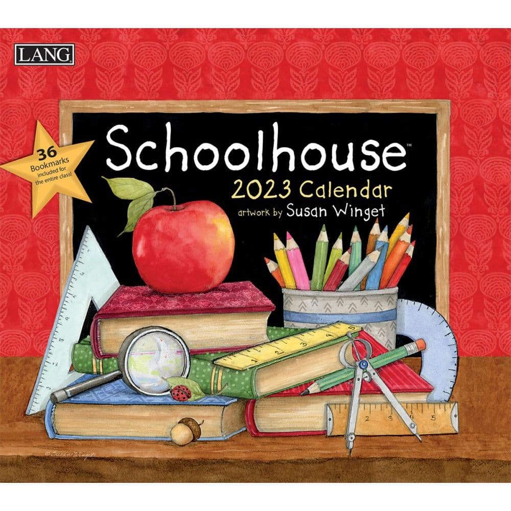 Schoolhouse 2023 Wall Calendar 1250787671 Lang Folk Art Wall Calendars