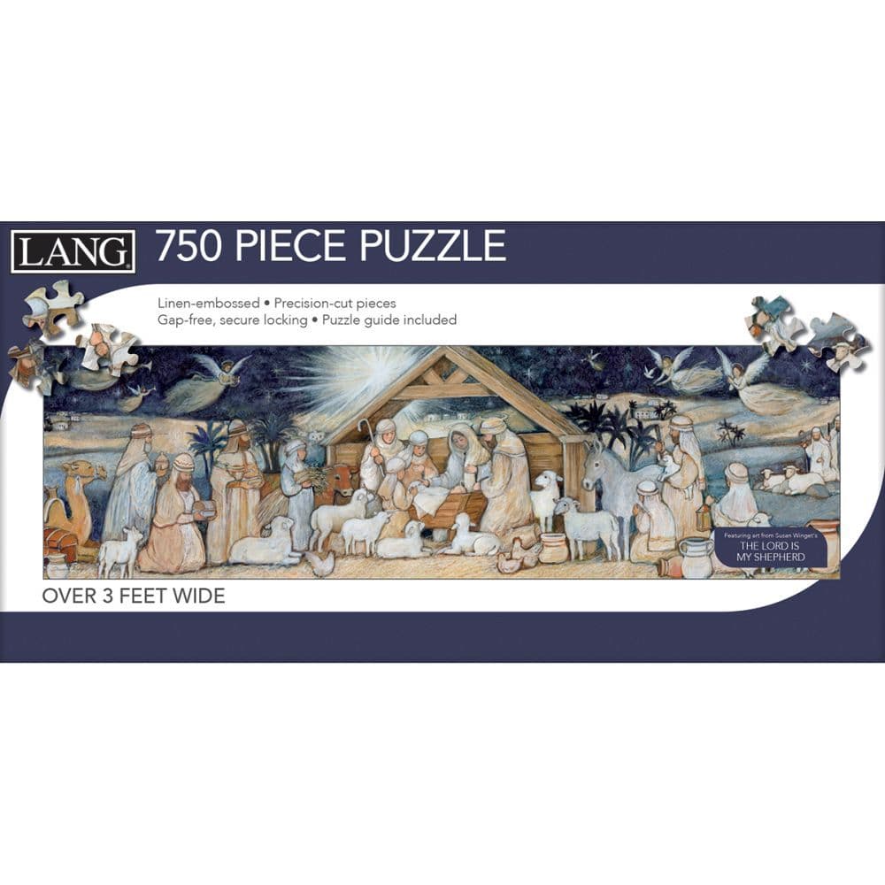 Nativity Set Puzzle 750 Piece Puzzle (Panoramic) - Calendars.com