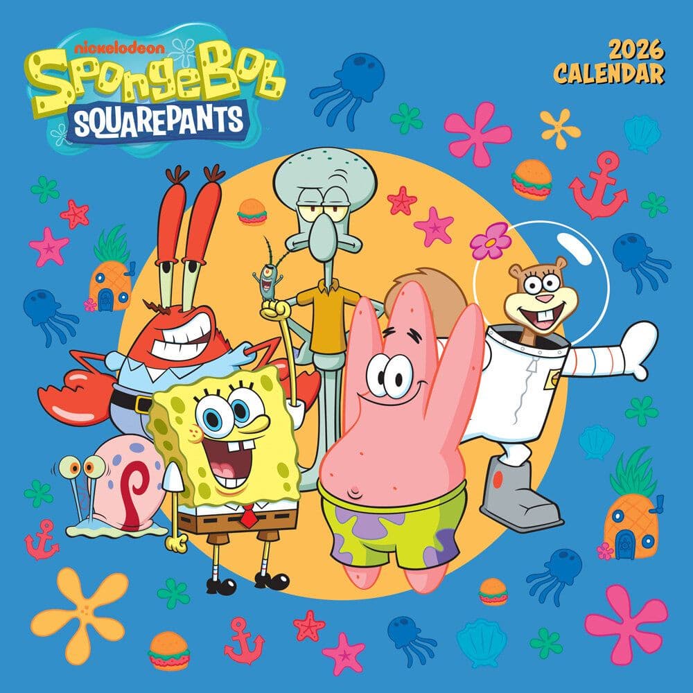 Spongebob Squarepants 2026 Wall Calendar - Calendars.com