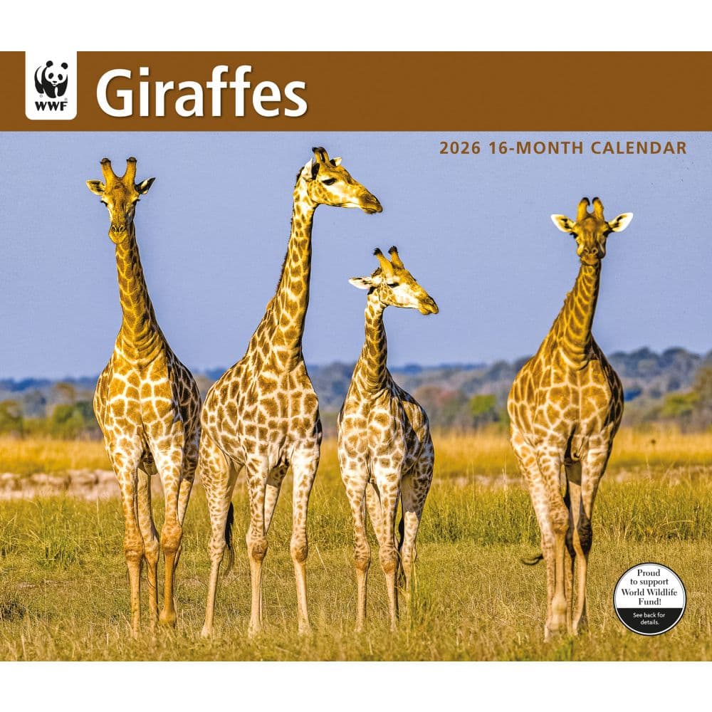 Giraffes WWF 2026 Wall Calendar - Calendars.com