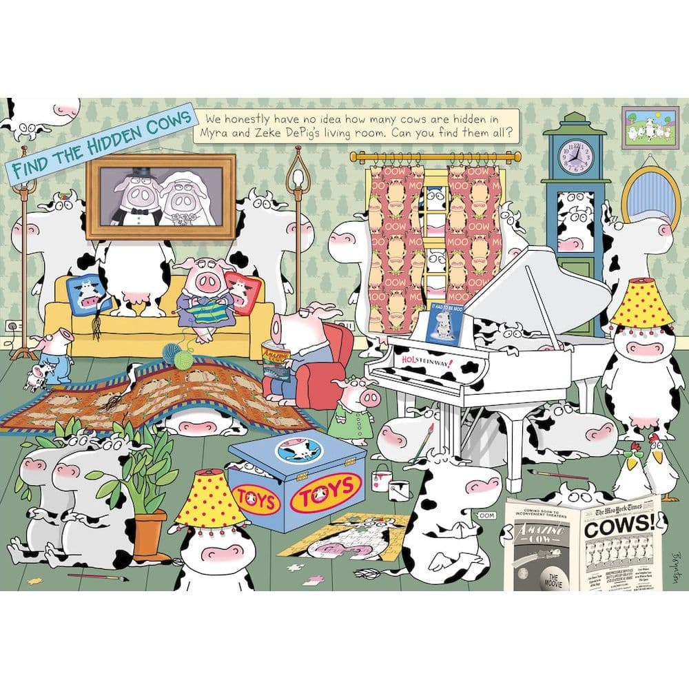 Hidden Cows 1000 Piece Puzzle - Calendars.com