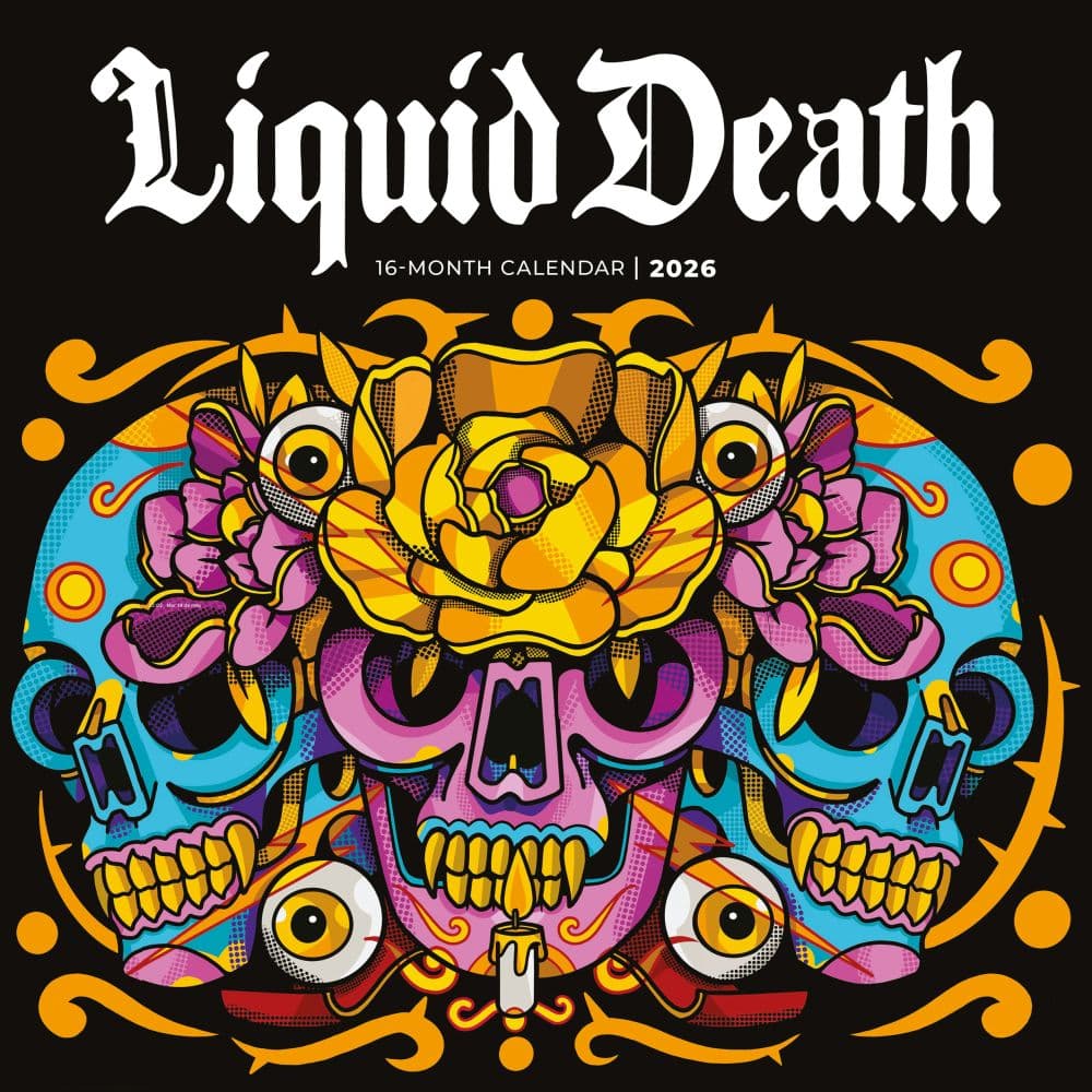 Liquid Death 2026 Wall Calendar - Calendars.com