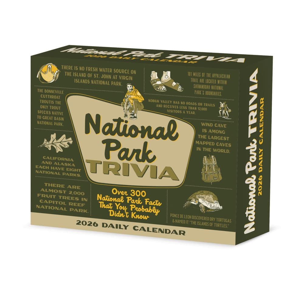 National Park Trivia 2026 Desk Calendar - Calendars.com