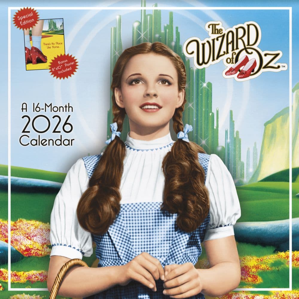 Wizard of Oz Exclusive With Bonus Print 2026 Wall Calendar - Calendars.com