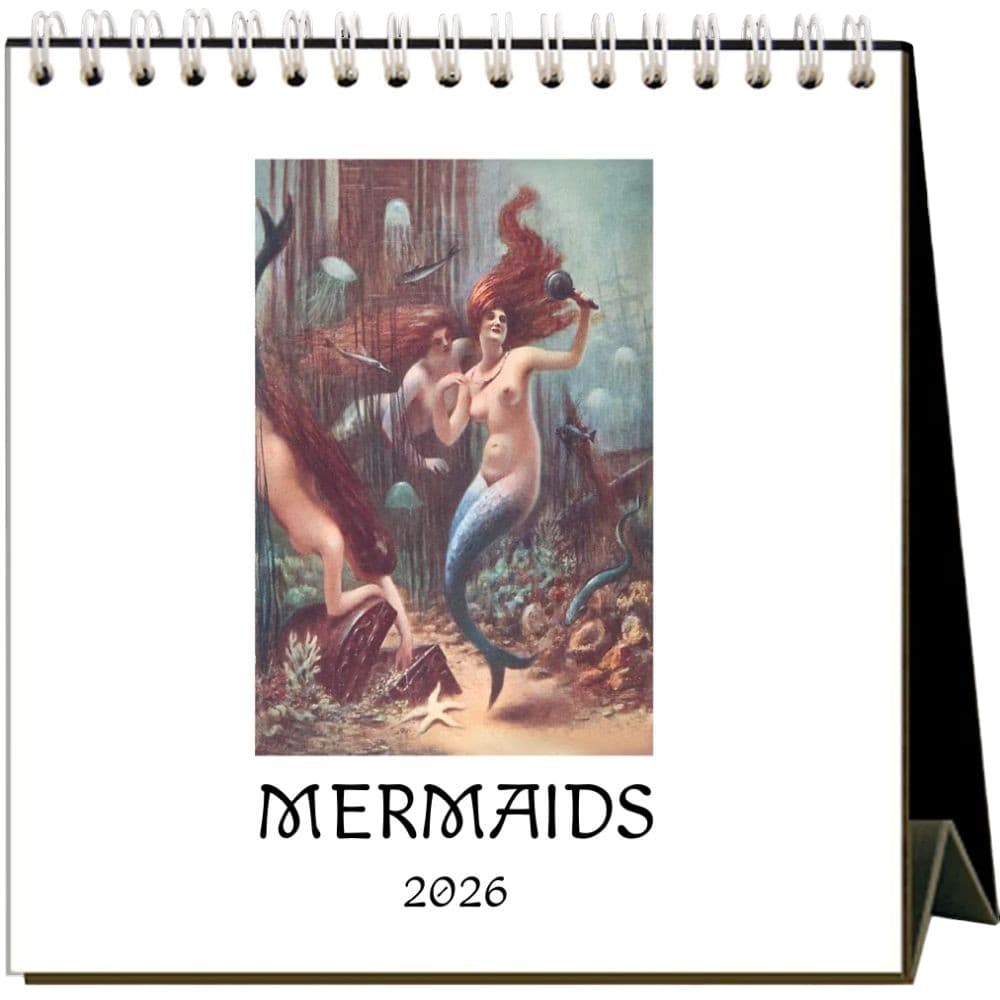 Mermaids 2026 Easel Desk Calendar - Calendars.com