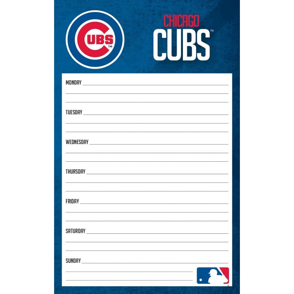 MLB Chicago Cubs Weekly planner - Calendars.com