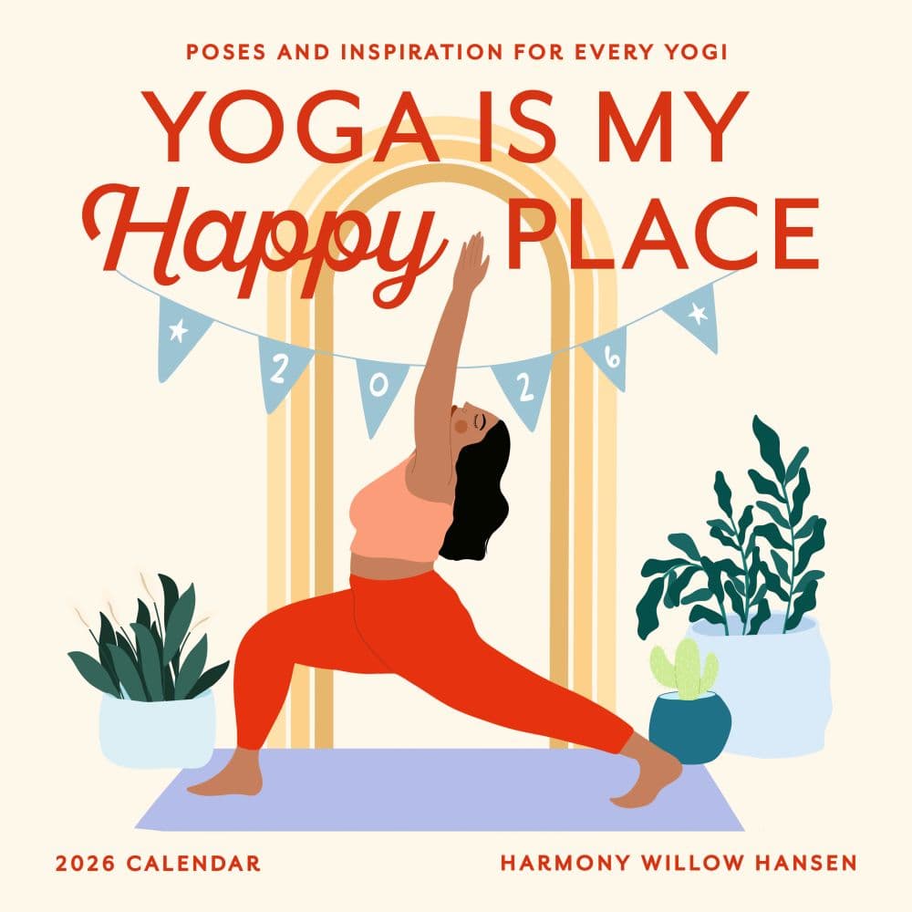 Yoga Is My Happy Place 2026 Wall Calendar - Calendars.com