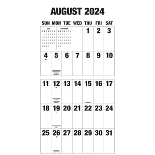 Big Letters Big Numbers 2024 Wall Calendar - Calendars.com