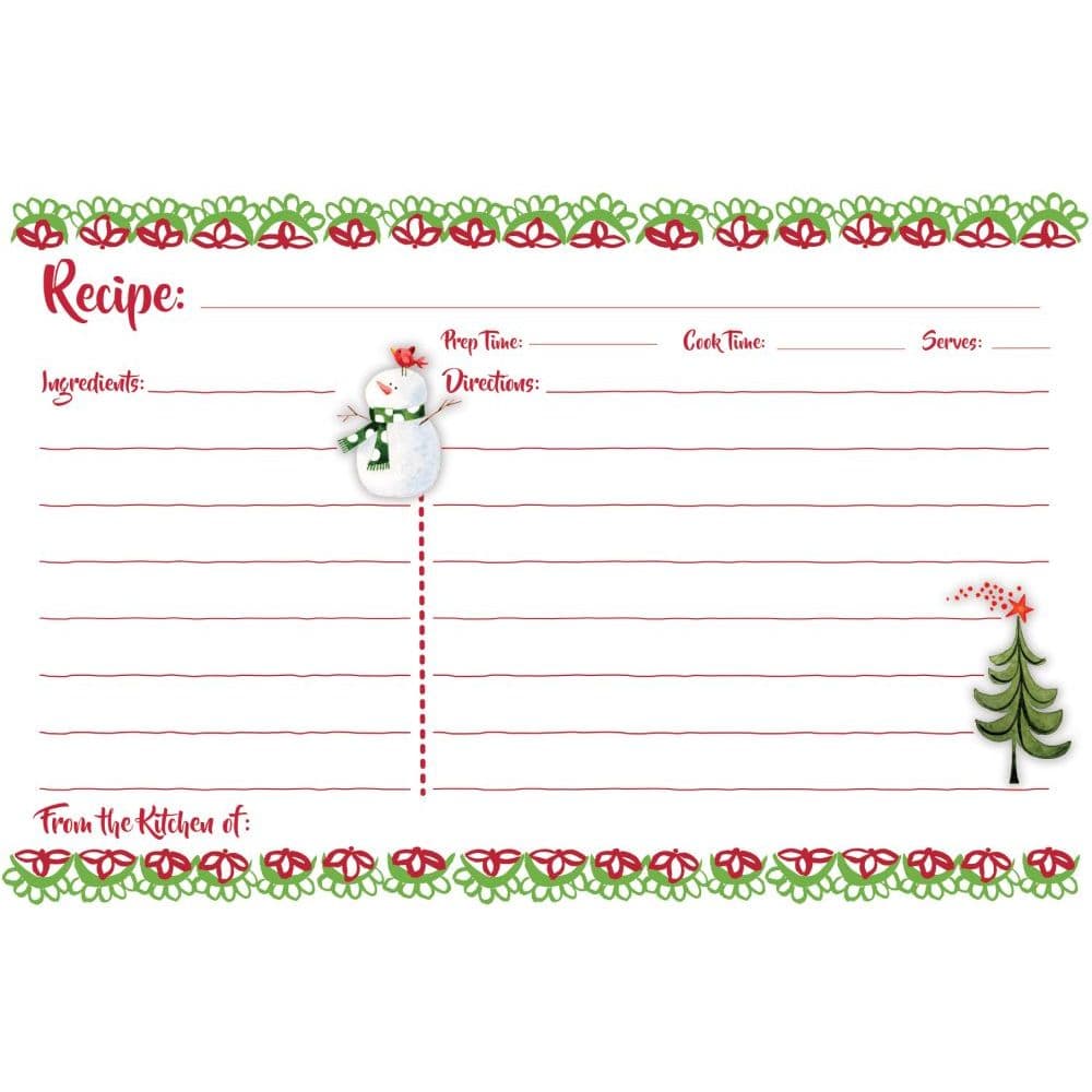 Whimsy Winter Recipe Card 4X6 - Calendars.com