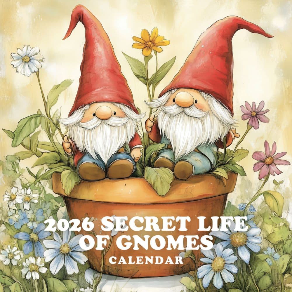 Secret Life of Gnomes 2026 Wall Calendar - Calendars.com