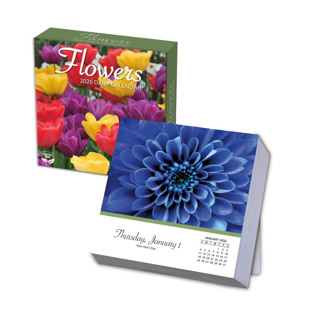 Flowers 2026 Desk Calendar - Calendars.com