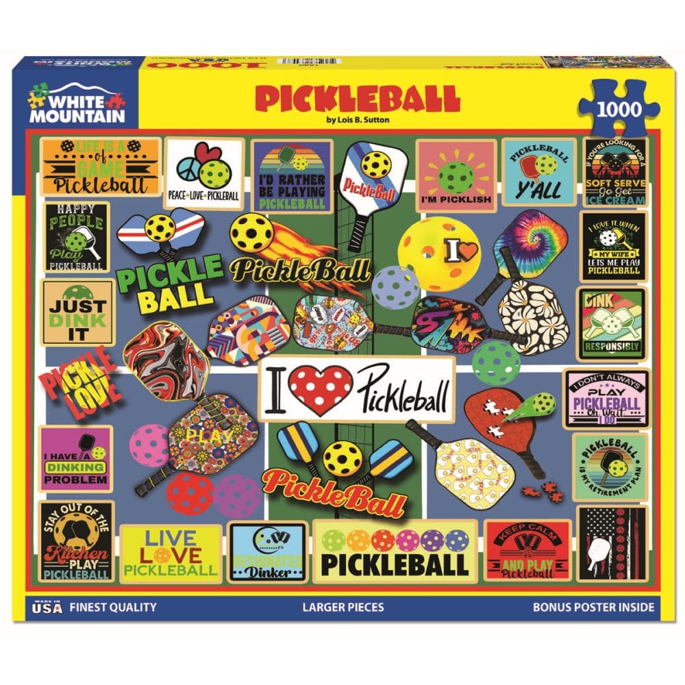 Pickleball 1000 Piece Puzzle - Calendars.com