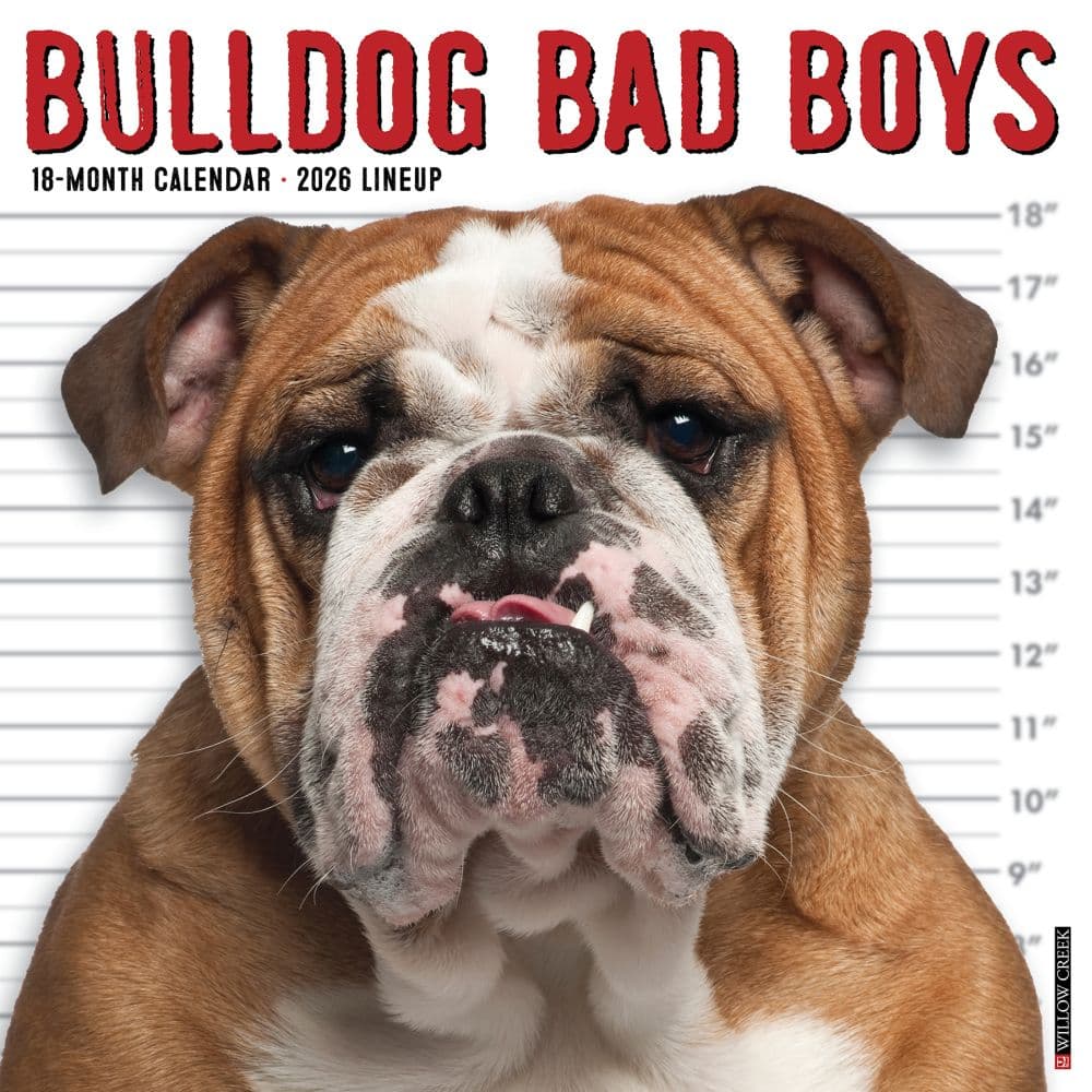 Bulldog Bad Boys 2026 Wall Calendar - Calendars.com