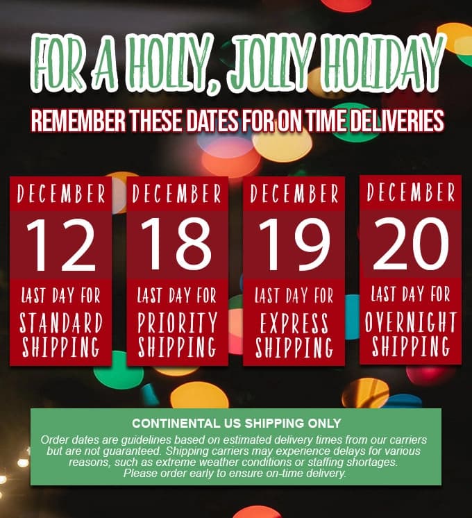 Holiday Shipping Calendar - Calendars.com