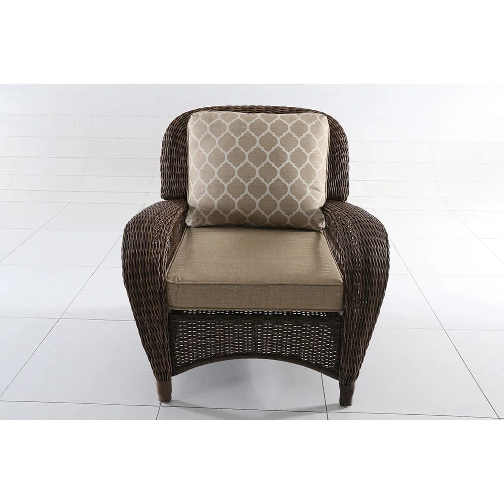Hampton Bay Beacon Park Outdoor Patio Chair Brown